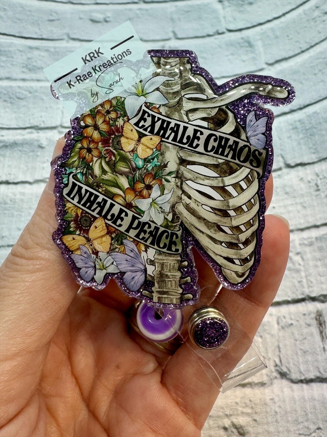 Exhale CHAOS, Badge Reel, Medical Badge Reel, Teacher Lanyard, Funny ...