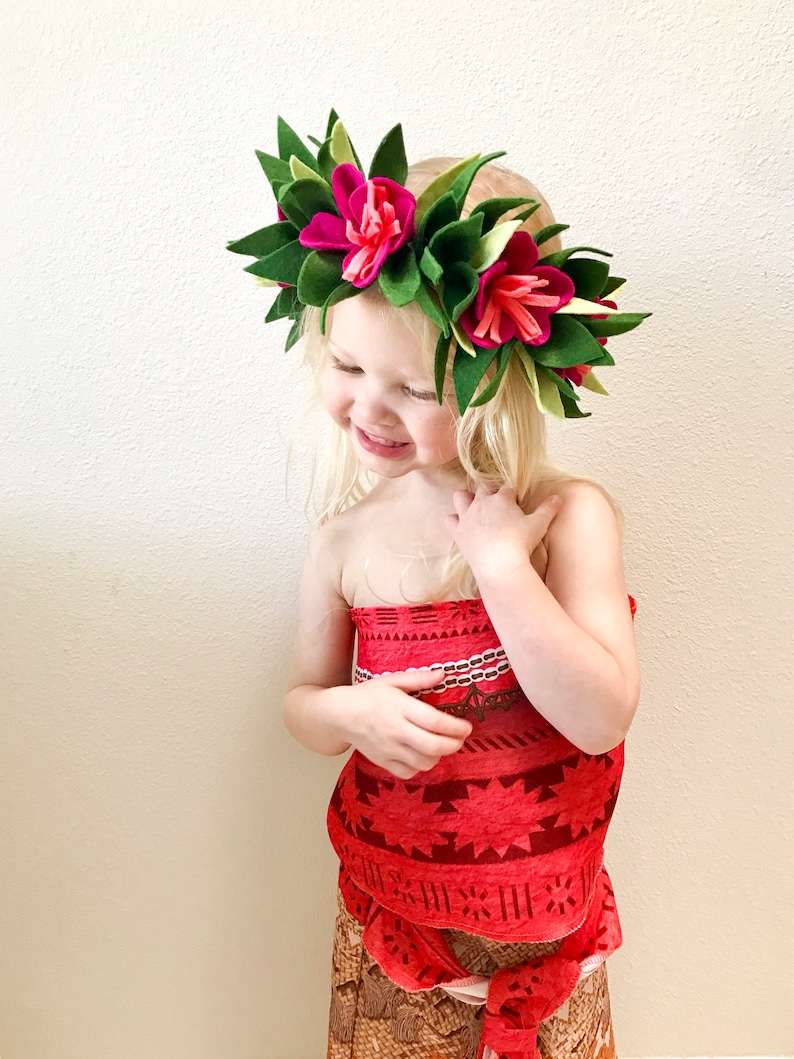 Tropical Flower Crown, Hawaiian Dress up Headband, Island Princess ...