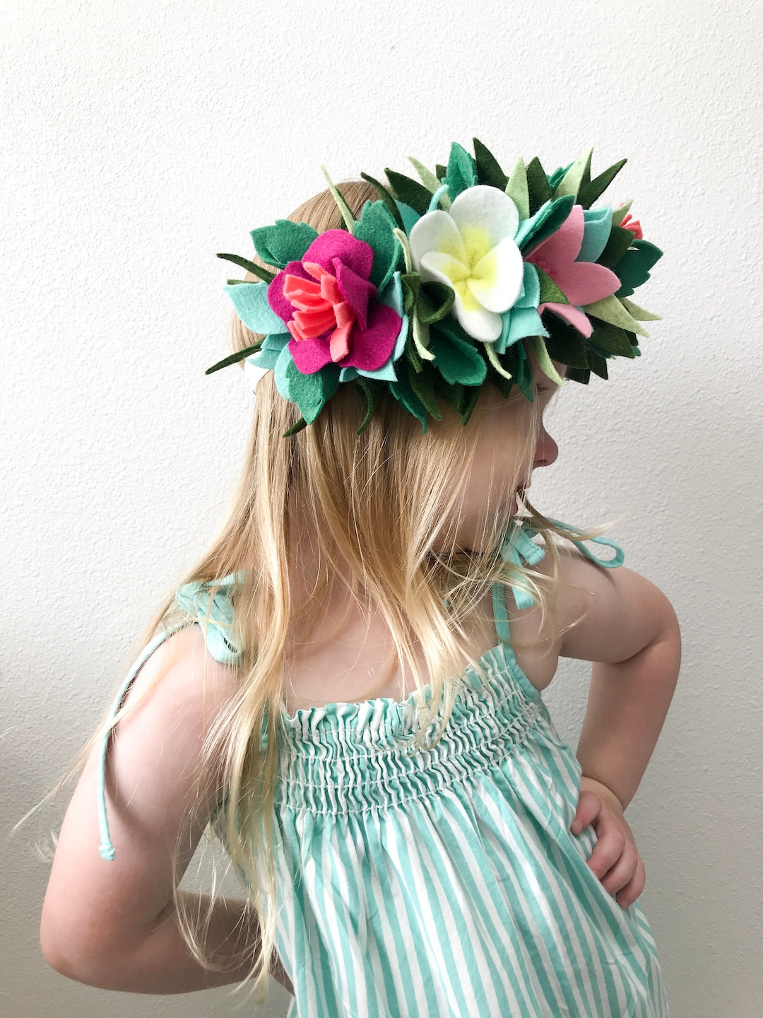 Tropical Flower Crown, Floral Crown, Felt Flowers - Etsy