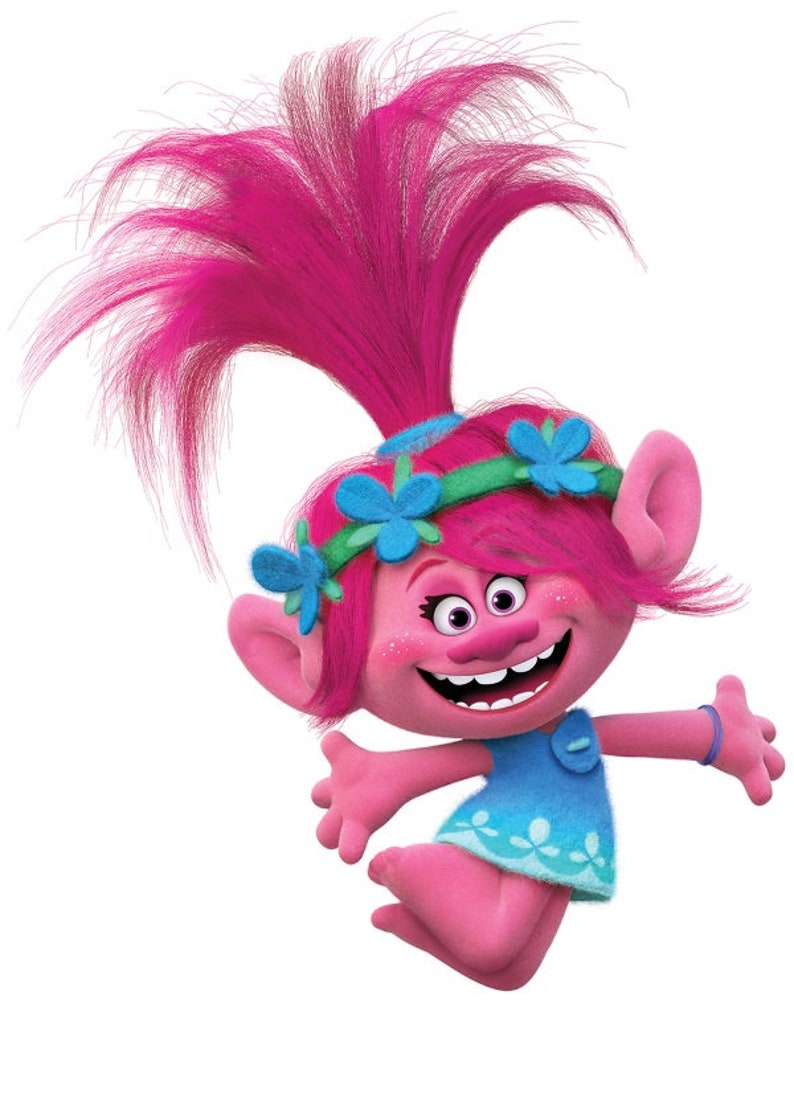 Poppy Troll Headband Trolls Dress Up Trolls Birthday Kids - Etsy
