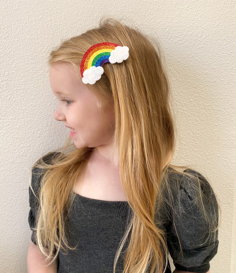 Rainbow Hair Clip Rainbow Headband Classic Rainbow Colors - Etsy