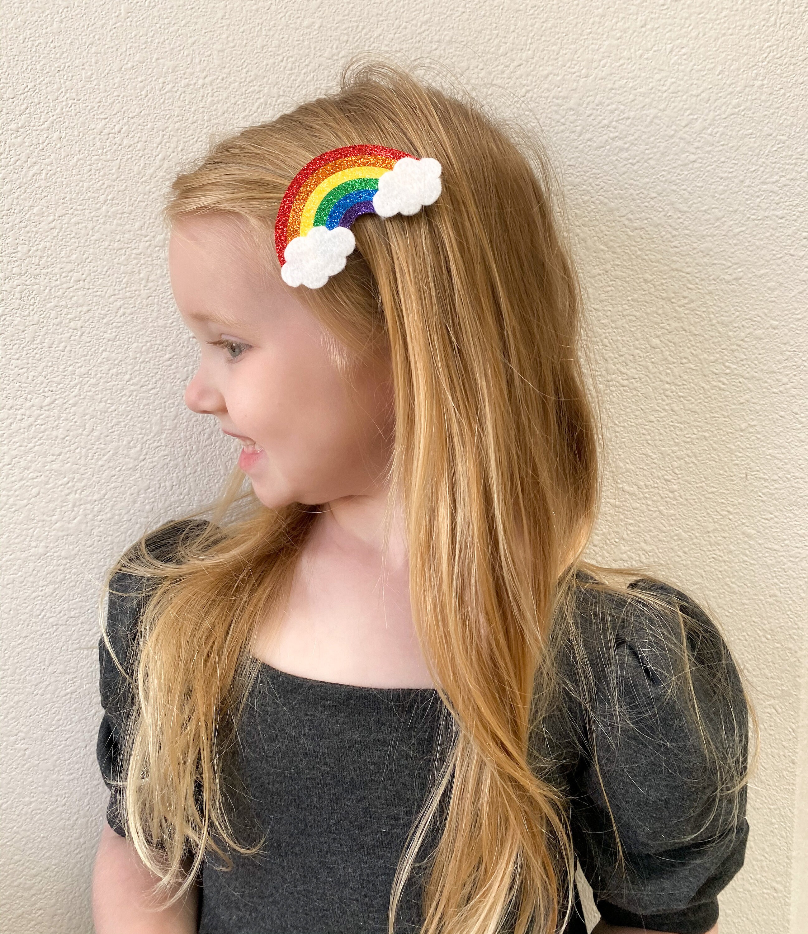Rainbow Hair Clip, Rainbow Headband, Classic Rainbow Colors - Etsy