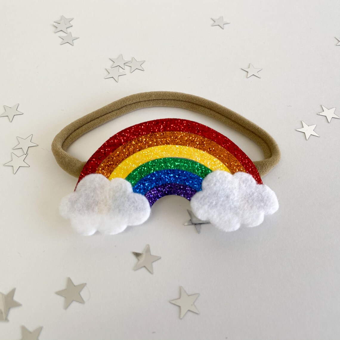 Rainbow Hair Clip, Rainbow Headband, Classic Rainbow Colors - Etsy