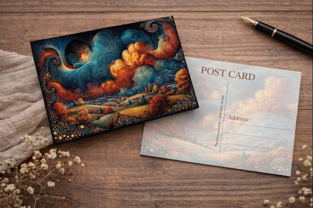 Printable Postcards + Printable Folded Cards | 13 Design Bundle ...