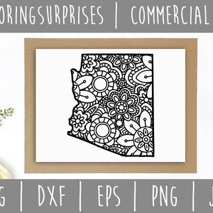 Arizona State Mandala Zentangle SVG / United States Mandala / USA US ...
