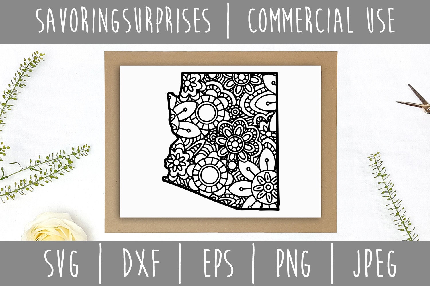 Arizona State Mandala Zentangle SVG Cut File (digital Download) - Etsy