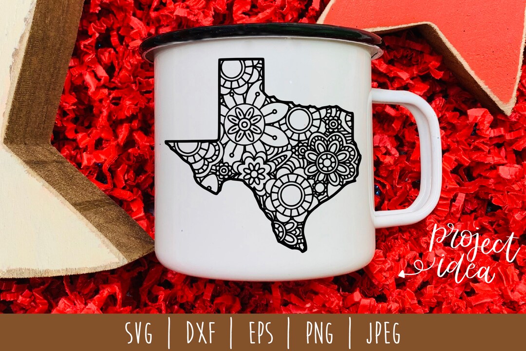 Texas State Mandala Zentangle SVG / United States Mandala / USA US ...