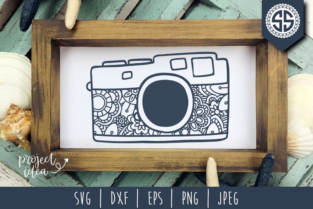 Camera Mandala Zentangle SVG Cut File (digital Download) - Etsy