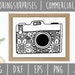 Camera Mandala Zentangle SVG / Camera Zentangle / Photography - Etsy