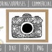 Camera Mandala Zentangle SVG / Camera Zentangle / Photography Cut File ...
