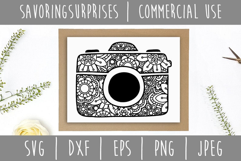Camera Mandala Zentangle SVG / Camera Zentangle / Photography - Etsy