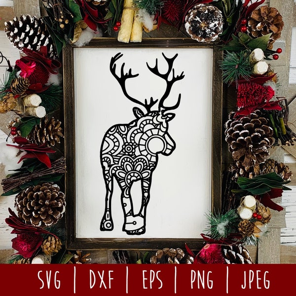 Zentangle Santa Svg - Etsy