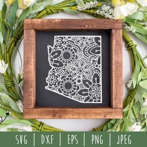 Arizona State Mandala Zentangle SVG / United States Mandala / USA US ...