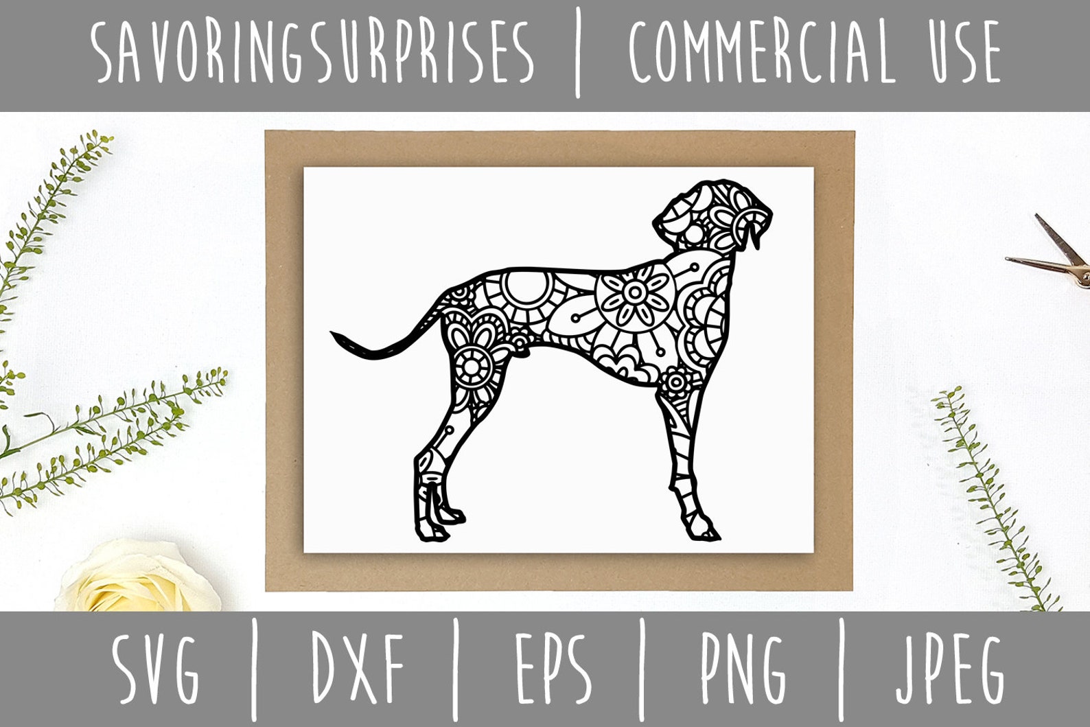 Labrador Mandala Zentangle SVG / Dog Zentangle / Animal Dog - Etsy