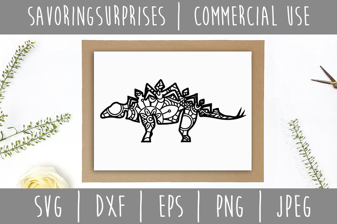Dinosaur Mandala Zentangle SVG / Boy Dinosaur Zentangle / Dino - Etsy