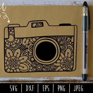Camera Mandala Zentangle SVG / Camera Zentangle / Photography - Etsy