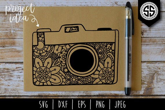 Camera Mandala Zentangle SVG / Camera Zentangle / Photography | Etsy