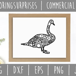 Duck Mandala Zentangle SVG / Bird Zentangle / Animal Dog Cut File ...