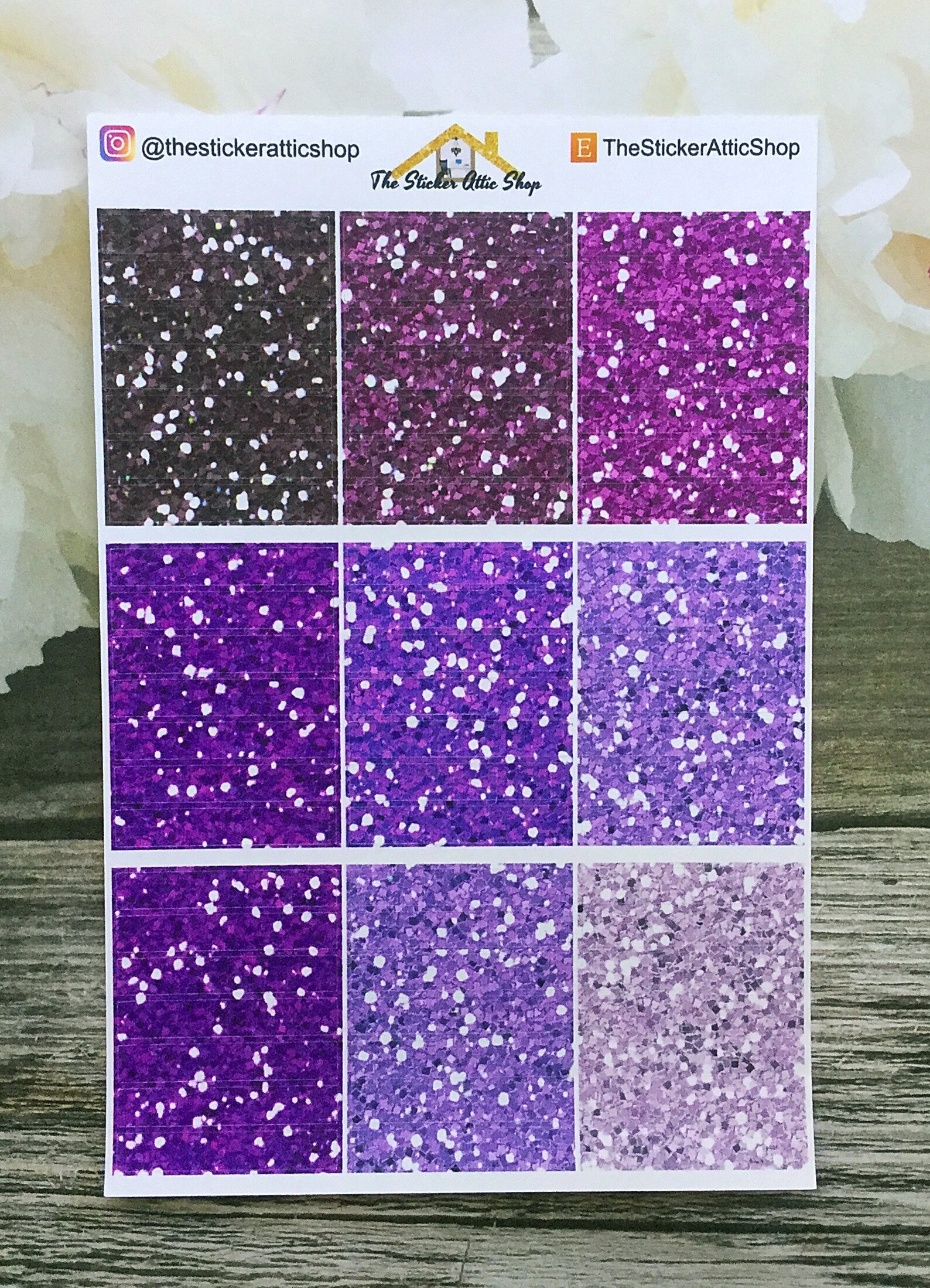 Faux Glitter Headers Glitter header planner stickers Header | Etsy
