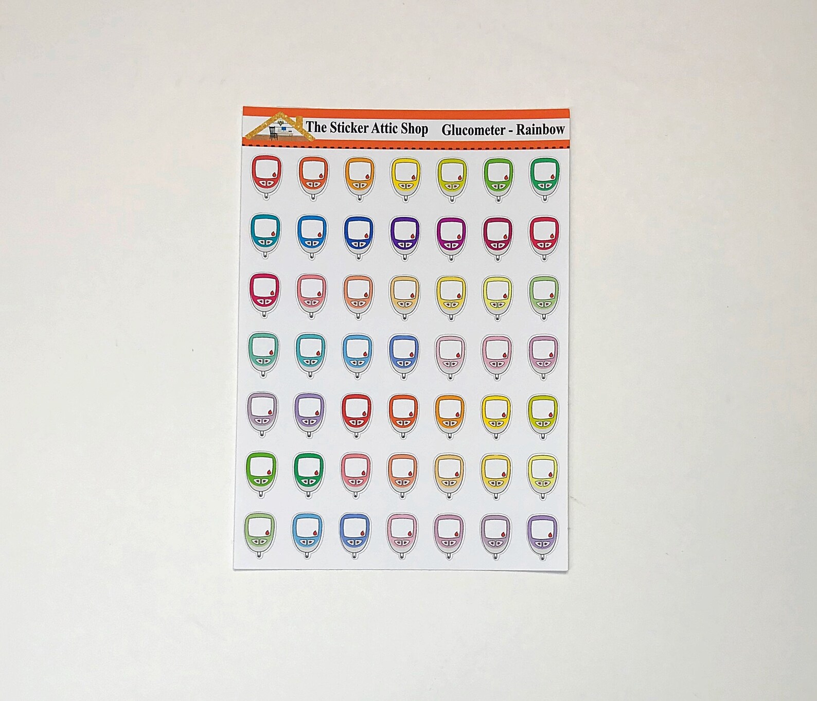 Blood Sugar Test Glucometer Planner Stickers Diabetic Planner - Etsy