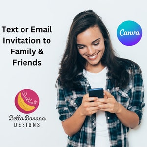 Kitty Cat Theme Birthday Party Digital Invite- Easily Editable in Canva ...