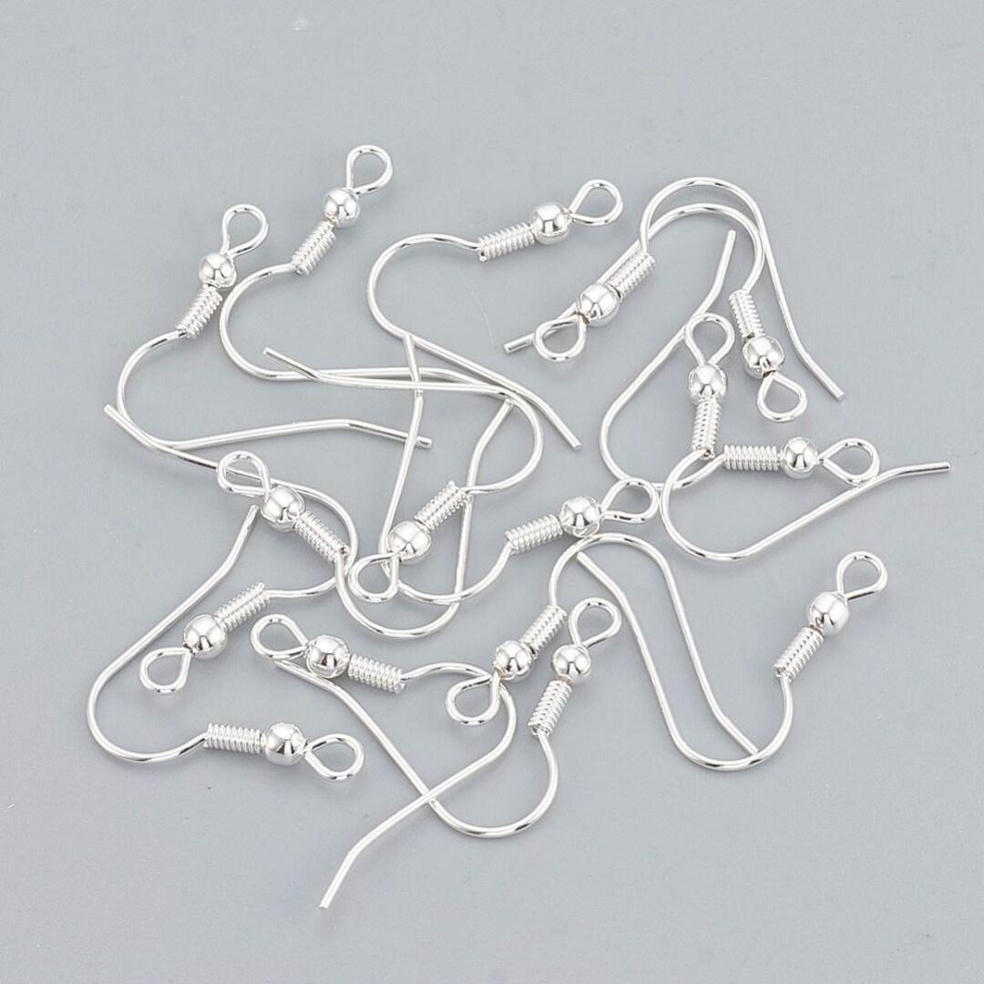 500ps Wholesale Sterling Silver Plated STAINLESS STEEL Earring Hooks ...