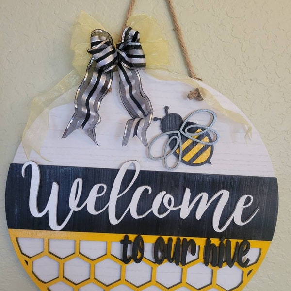 Welcome to Our Hive Sign - Etsy