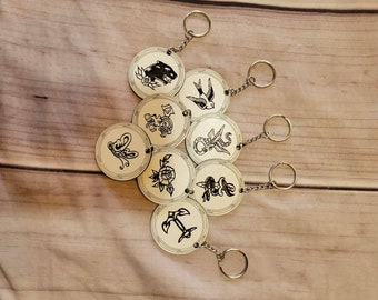 Tattoo Flash Keychain - Etsy
