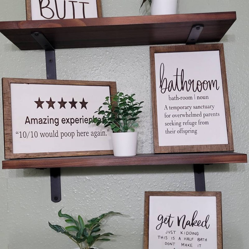 Farmhouse Bathroom Signs - Etsy