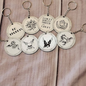 Vintage Tattoo Keychains Flash Art Tattoo Keychain Fun Unique Gift 2 ...