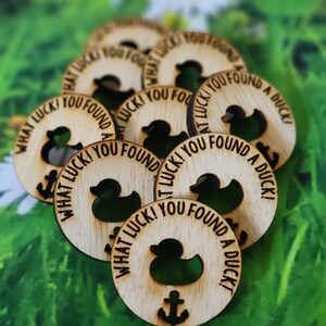 1.5" Diameter | You Found A Duck | Duck Token Chip | Sets of 10, 15, 25 ...