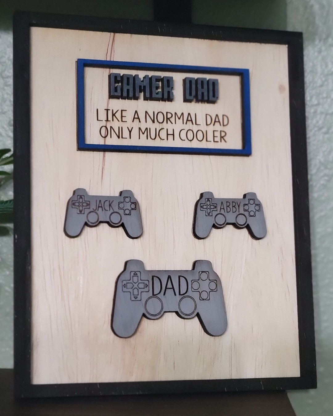 6" X 7.5" Gamer Dad Wooden Sign | Father's Day Gift | Nerdy Unique Gift ...