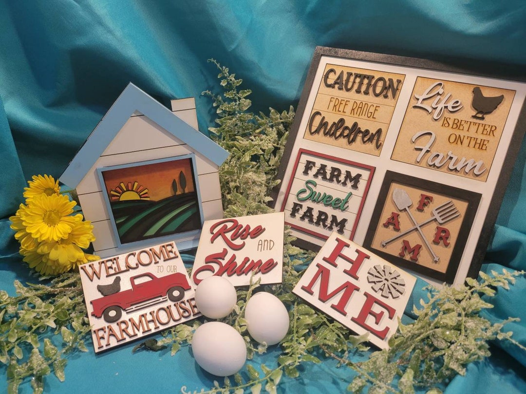Farm Sweet Farm | Welcome to Our Farmhouse Signs | Interchangeable ...