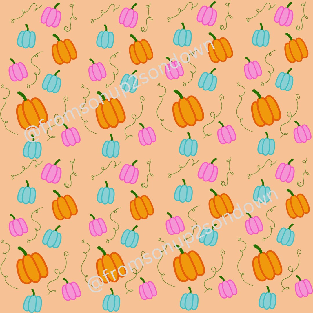 Pumpkin SVG & PNG File – Fall Pumpkin Pattern – Sublimation File – Cute ...