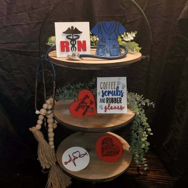 Nurse Tier Tray Decor - Etsy