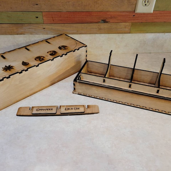 Laser Cut Commander Deck Box - Etsy
