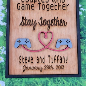 8.5" X 10" Couples Who Game Together Stay Together | Video Game ...