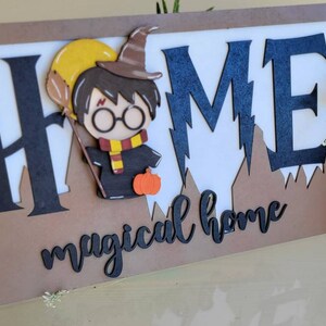 Magical Wizard Interchangeable HOME Sign | Holidays / Seasons | Wooden ...