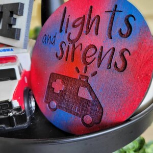 EMS Emergency Medical Services Tiered Tray | EMT Tiered Tray Signs | 3D ...