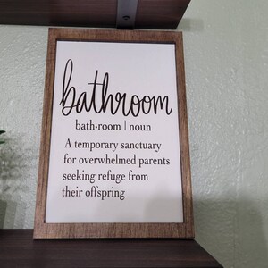 Farmhouse Bathroom Signs | Wooden Humor Sign Set | Purchase 1 or Bundle ...