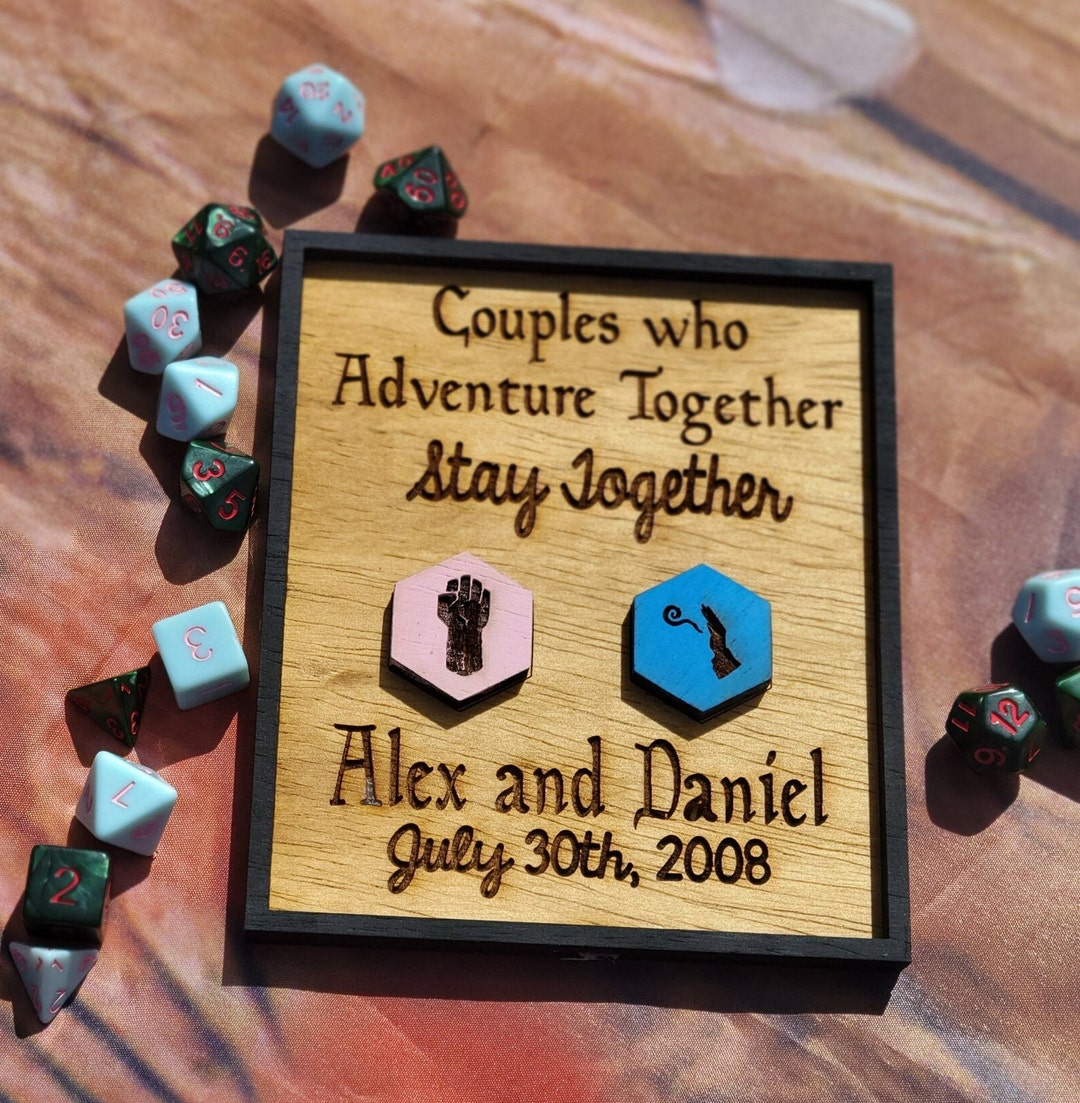 8.5" X 10" Couples Who Adventure Together | Dungeons Couples Sign ...
