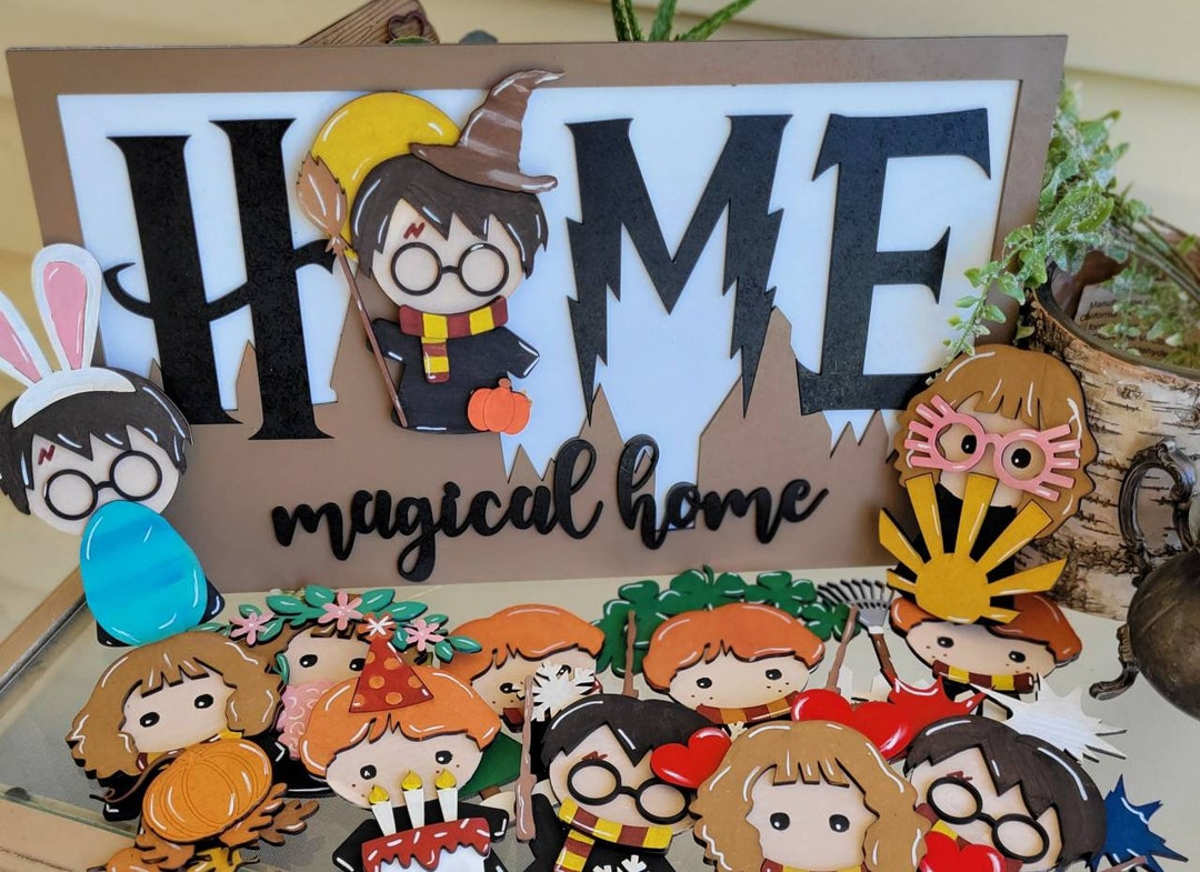 Magical Wizard Interchangeable HOME Sign | Holidays / Seasons | Wooden ...