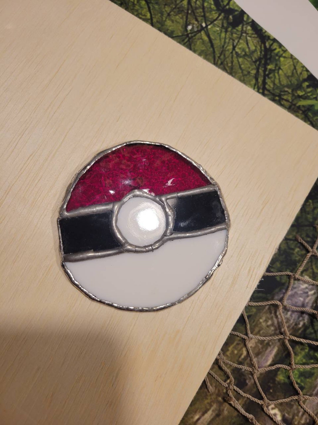 Stained Glass Art | Poke Ball | Pokémon | Suncatcher | Custom Made ...