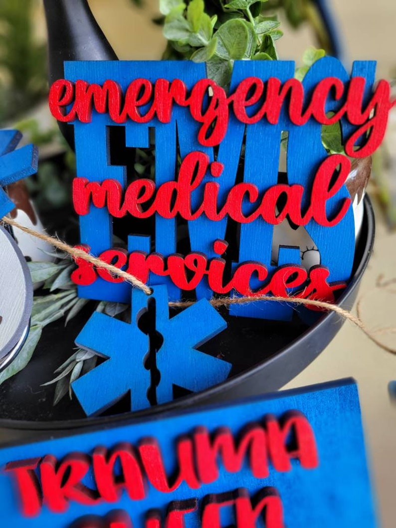 EMS Emergency Medical Services Tiered Tray EMT Tiered Tray - Etsy
