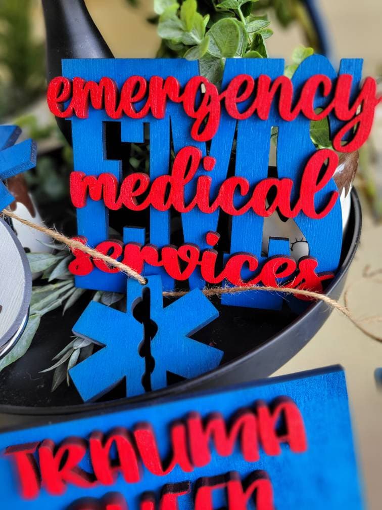 EMS Emergency Medical Services Tiered Tray EMT Tiered Tray - Etsy