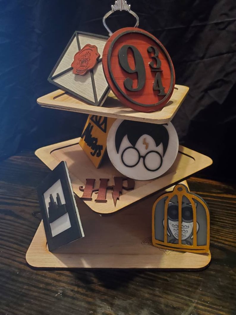 Wizard Inspired Tier Tray Signs Magic Tiered Tray Signs 3D - Etsy