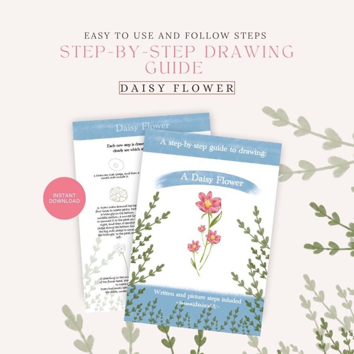 Flower Drawing Guide | How to Draw a Flower | Digital Step-by-step ...