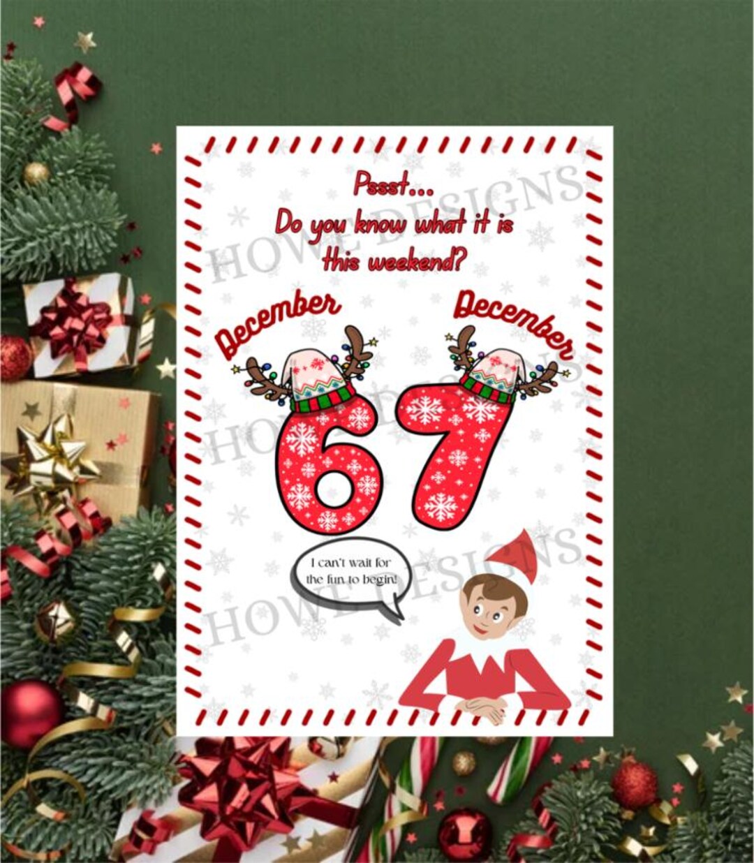 Elf 67 Printable, Christmas Elf Sign • “do You Know What This Weekend ...