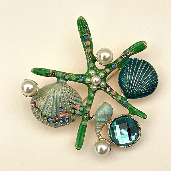 Shell Brooch - Etsy