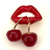 100% Handmade 3D Lip Brooch: Special Design Swarovski Crystal Bead ...
